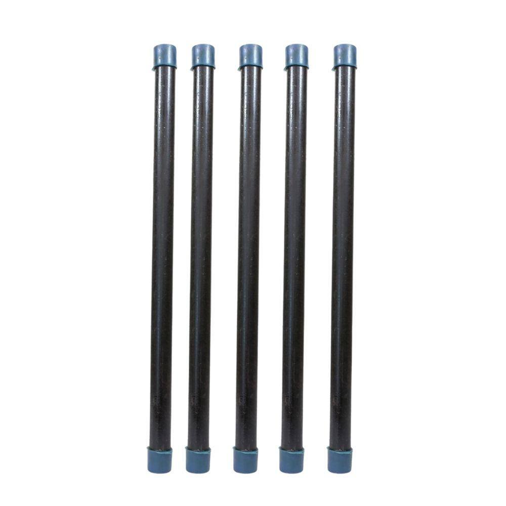 CMI inc 3/4 in. x 2 ft. Black Steel Pipe (5-Pack) 362275_5 - The Home Depot