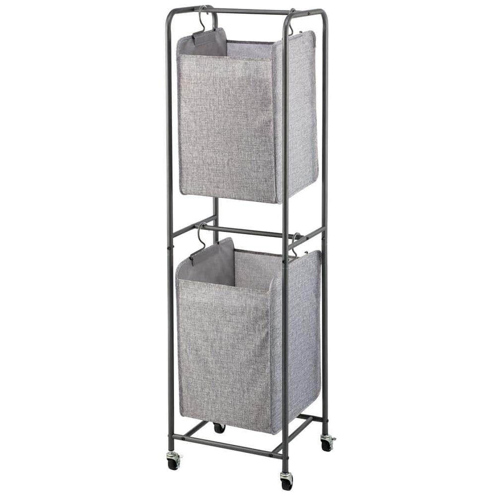 17 in. W x 14 in. D x 58 in. H Polyester Laundry Basket Hamper with ...