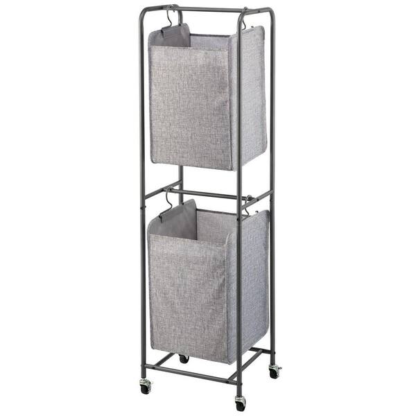 17 in. W x 14 in. D x 58 in. H Polyester Laundry Basket Hamper with ...