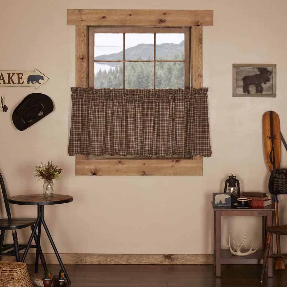 VHC BRANDS Prescott 36 in. W x 24 in. L Rustic Light Filtering Tier ...