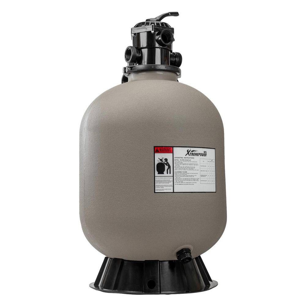 XtremepowerUS 22 in. 2.64 sq. ft. 31,200 Gal. 7-Way In-Ground Above ...