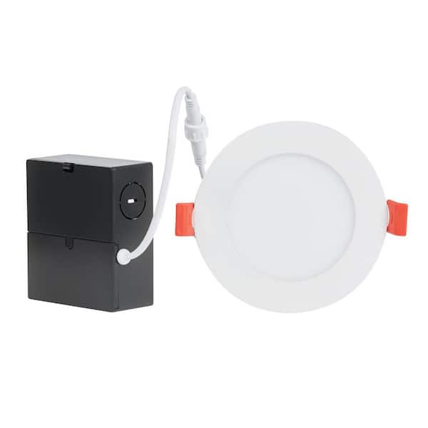 SKYSHALO 10W LED Recessed Ceiling Light, 4-Pack Ultra Thin 900LM ...