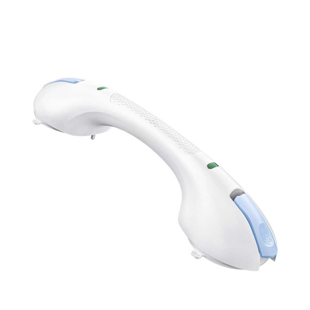 Wudkey 17.5 in. No Drilling Suction Removable Grab Bar in Blue for ...