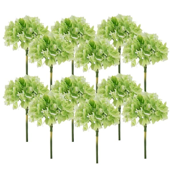 A & B Home 14 in. Green Artificial Assorted Flowers Floral Arrangements ...