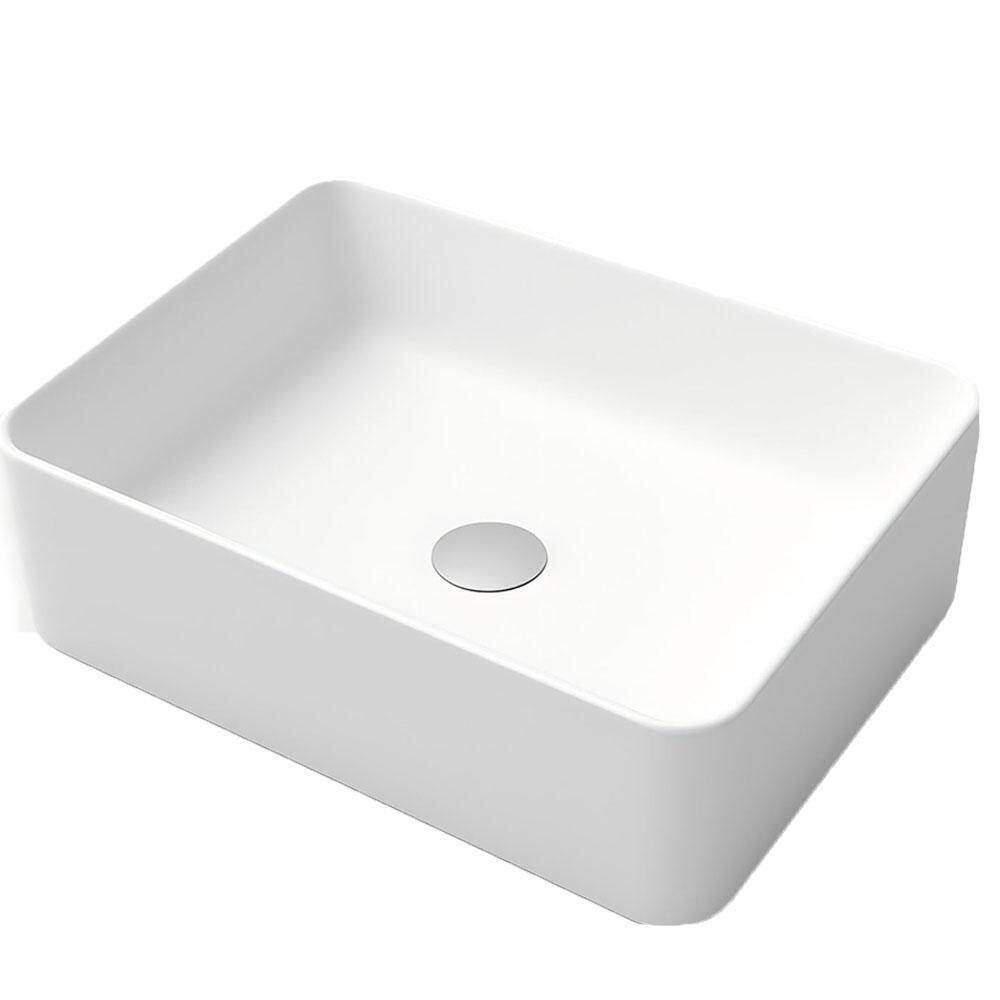 Modland Vitrina 20 in. Solid Surface Vessel Bathroom Sink with Pop-Up ...