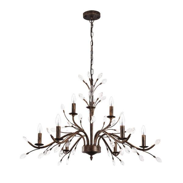 EDISLIVE Eisner 9-Light Vintage Crystal Chandelier Luxury Candle ...