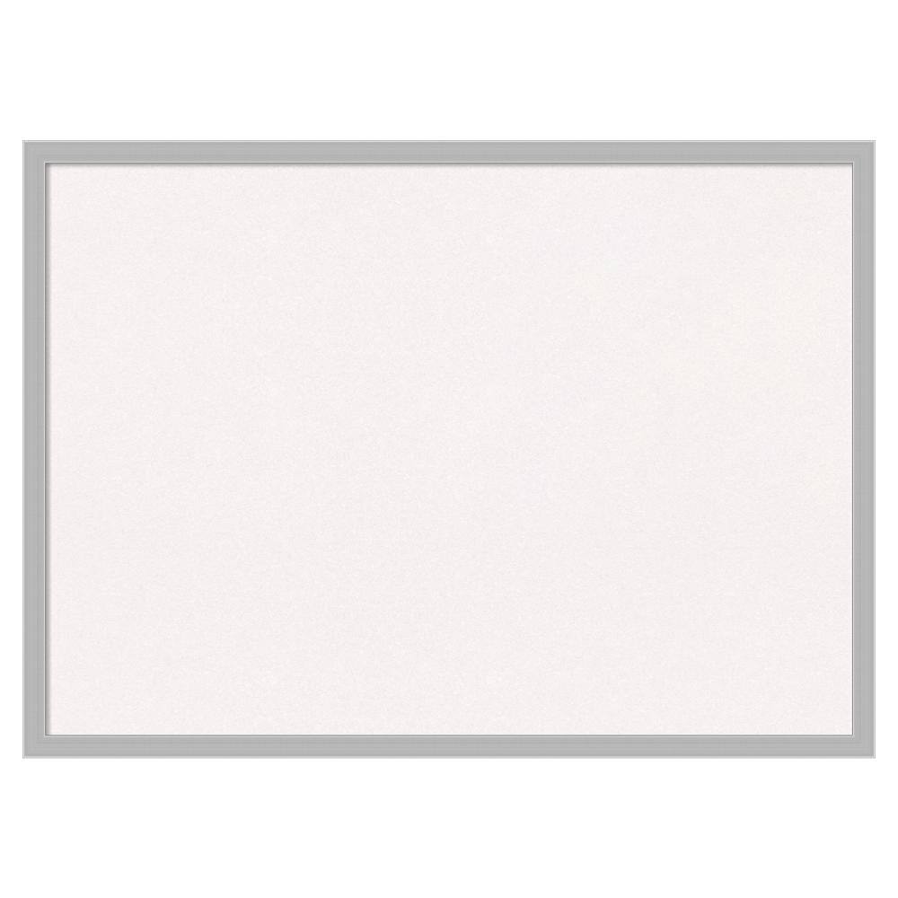 Amanti Art Hera Chrome White Corkboard 29 in. x 21 in. Bulletin Board ...