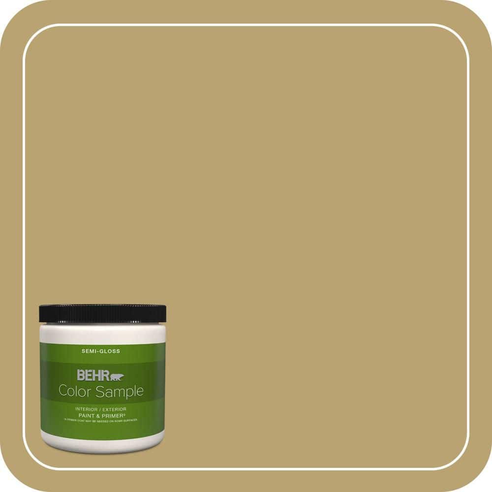 BEHR PREMIUM PLUS 8 oz. #HDC-AC-16 Cumin Semi-Gloss Interior/Exterior ...