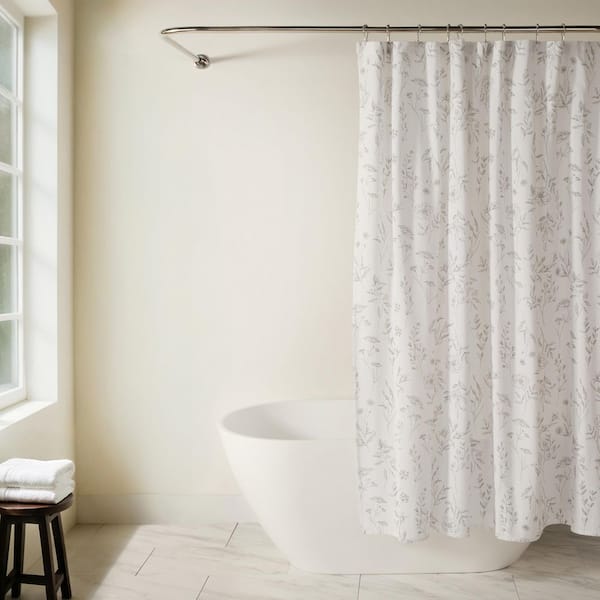 Becky Cameron 72 in. W x 72 in. L Cotton Blend Floral Print Shower ...