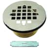 Westbrass 2 in. No-Caulk Brass Compression Shower Drain with 4-1/4 in ...