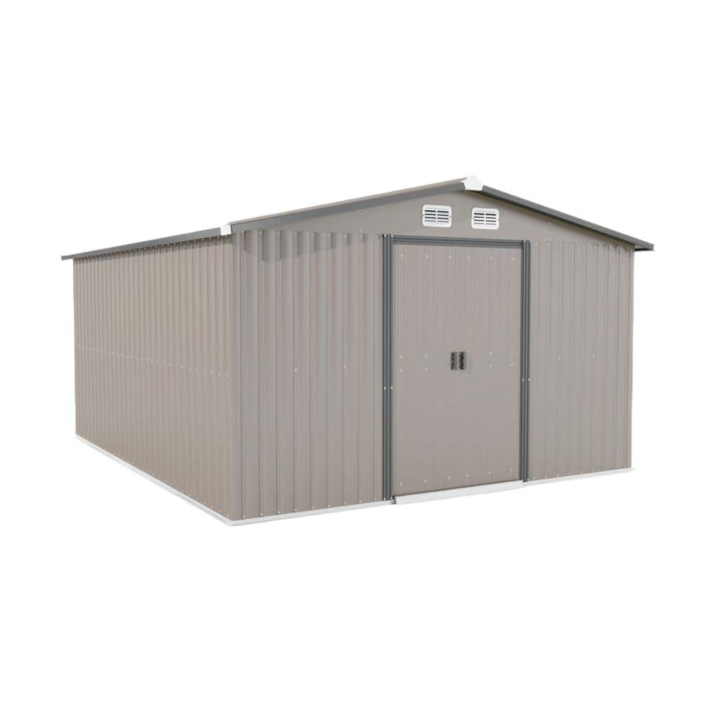 10 ft x 12 ft Metal Outdoor Storage Shed-Durable and Secure Storage ...