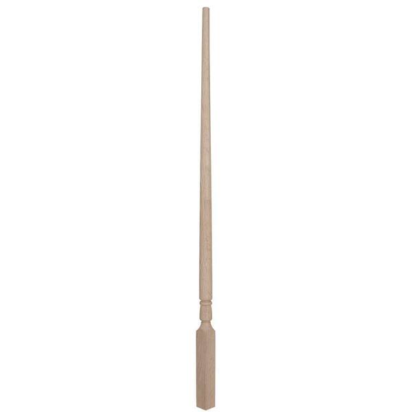 EVERMARK Stair Parts 39 in. x 1-1/4 in. 5015 Unfinished Red Oak Pin Top ...