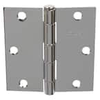 GlideRite 3-1/2 in. Polished Chrome Steel Door Hinge 1/4 in. Corner ...