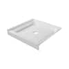 FINE FIXTURES 32 in. L x 32 in. W Alcove Threshold Shower Pan Base with ...