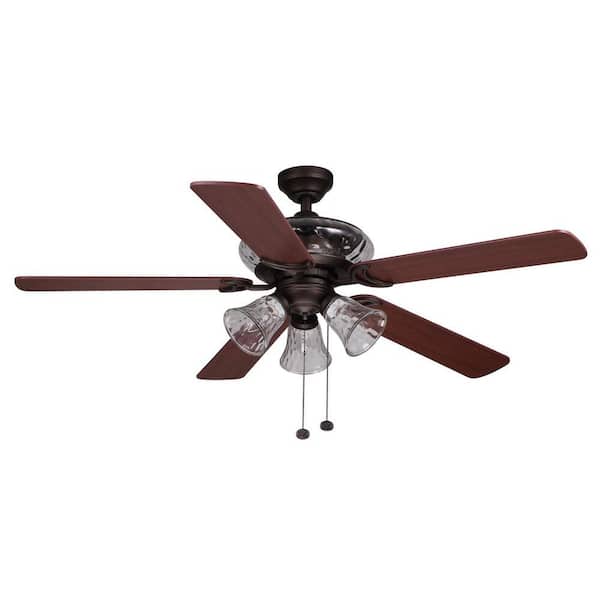 Hampton Bay Cyprus 52 in. Oiled Rubbed Bronze Ceiling Fan CL11056 - The ...