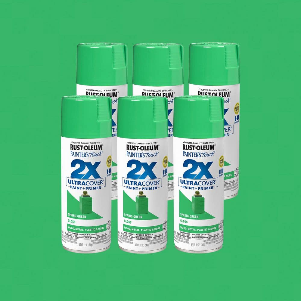 Rust-Oleum Painter's Touch 2X 12 oz. Gloss Spring Green General Purpose ...