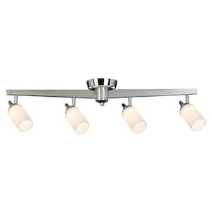 Globe Electric Mia 2.5 ft. 4-Light Chrome Integrated LED Track Lighting ...