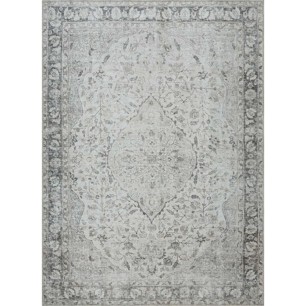 HAUTELOOM Haile Light Gray/Dark Gray/Neutral 7 ft. x 9 ft. Area Rug ...