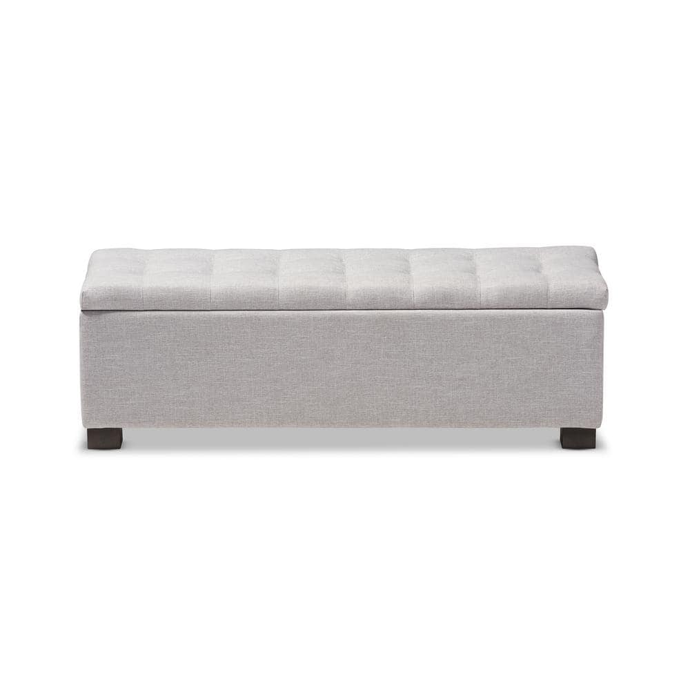 Baxton Studio Roanoke Light Gray Bench 28862-7046-HD - The Home Depot