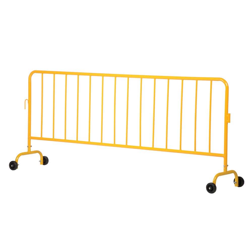 Vestil Light Weight Yellow Steel Crowd Control Interlocking Barrier ...