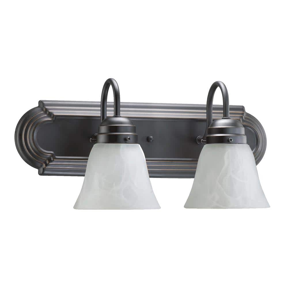 Quorum INTERNATIONAL Traditional 18 in. W 2-Lights Old World Vanity ...