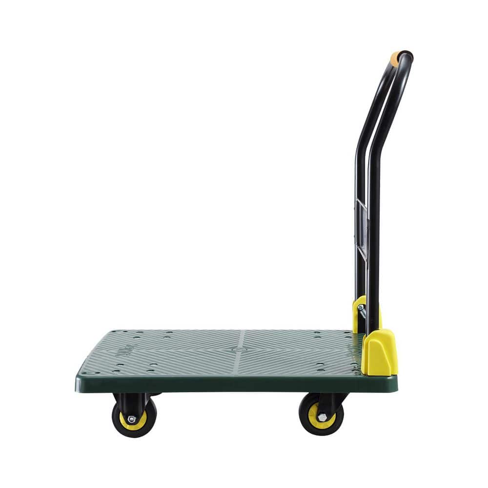 Siavonce 3.5 cu. ft. Portable Platform Hand Truck Plastic Garden Cart ...