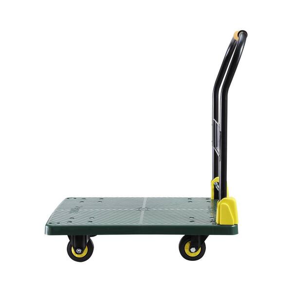 Siavonce 3.5 cu. ft. Portable Platform Hand Truck Plastic Garden Cart ...