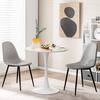 Homy Casa CLIFT White Dining Room Round Dining Table CLIFT WHITE A ...