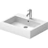 Duravit Vero 6.5 in. Wall-Mounted Rectangular Bathroom Sink in White ...
