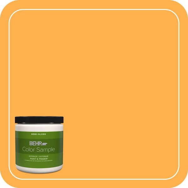 BEHR PREMIUM PLUS 8 oz. #P250-6 Splendor Gold Semi-Gloss Interior ...