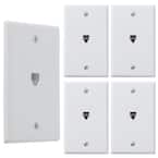Newhouse Hardware White 1-Gang Telephone Data Jack Wall Plate, 6P4C ...