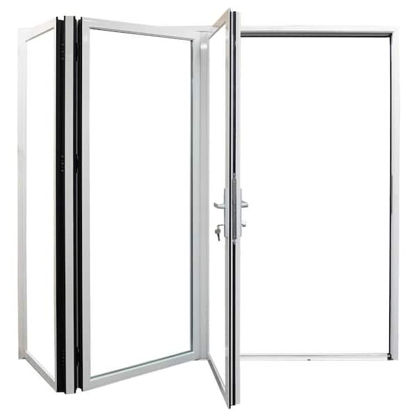 ARK DESIGN 96 in. x 80 in. Left Swing/Outswing Double Tempered Glass ...