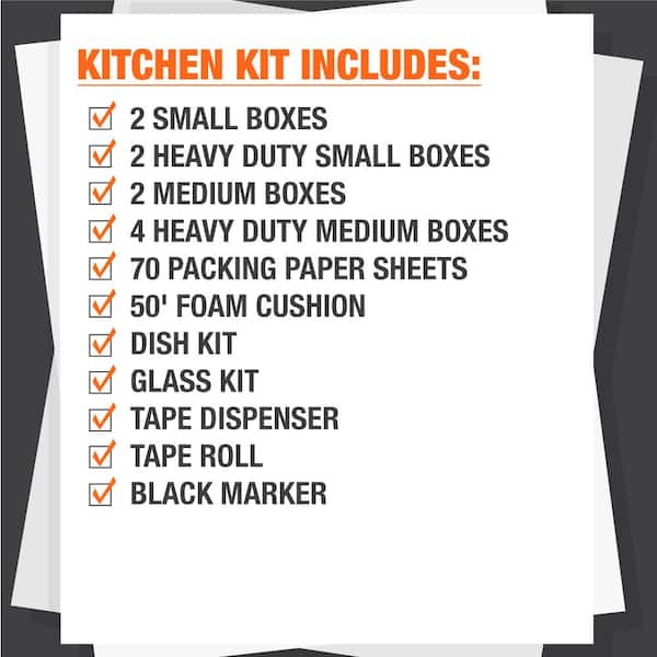 The Home Depot 10-Box Kitchen-Packing and Moving Box Kit HDK1 - The Home Depot