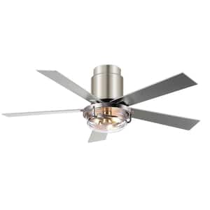 Lamober Hugger 52 in. Indoor Black Ceiling Fan with Light Kit and ...