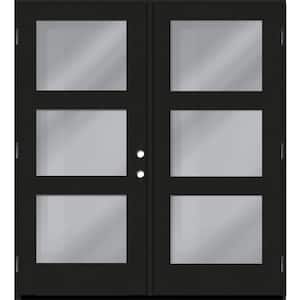 Steves & Sons Regency 72 in. x 80 in. Modern 3L Equal Clear Glass ...