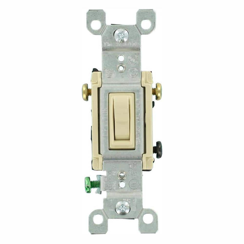Leviton 15 Amp 3-Way Toggle Switch, Ivory (6-Pack) 1453-2IM M21-01453 ...