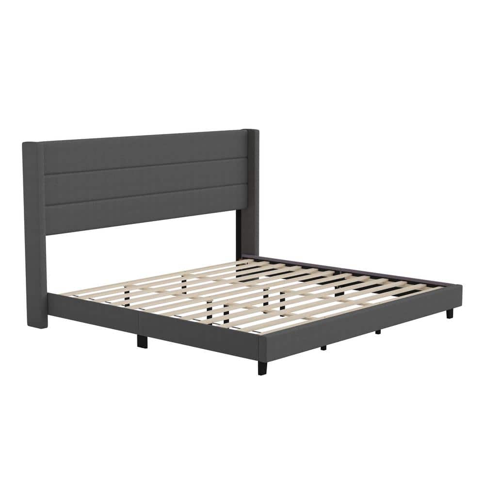 Carnegy Avenue Gray Wood Frame King Platform Bed CGA-YK-503983-CH-HD ...