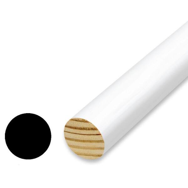 Alexandria Moulding 1-5/16 in. x 6 ft. Vinyl Coated Fir Closet Pole ...