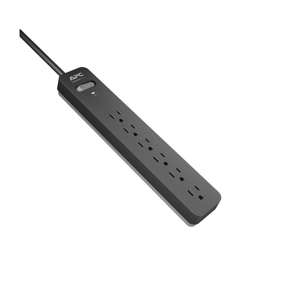 APC Black SurgeArrest 15 ft. Surge Protector with 6 outlets PE615 - The ...
