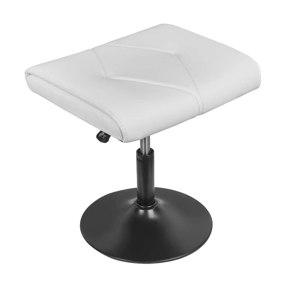 VECELO vAdjustable Foot Rest Under Desk Ottoman, PU Leather Ergonomic ...