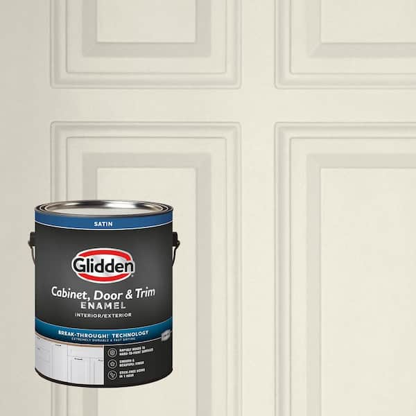 Glidden 1 gal. PPG1024-1 Off White Satin Door, Trim and Cabinet Paint ...