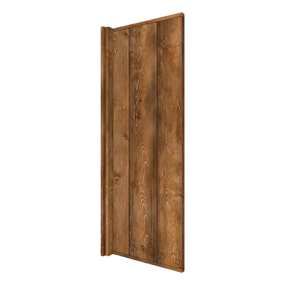 CALHOME 12 in. x 42 in. Walnut Solid Pine Wood Bathroom Urinal ...