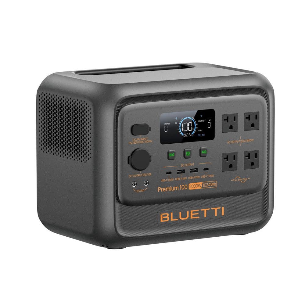 BLUETTI 1800W(2000W) Continuous/3600W Peak Output 1024Wh Push Button ...