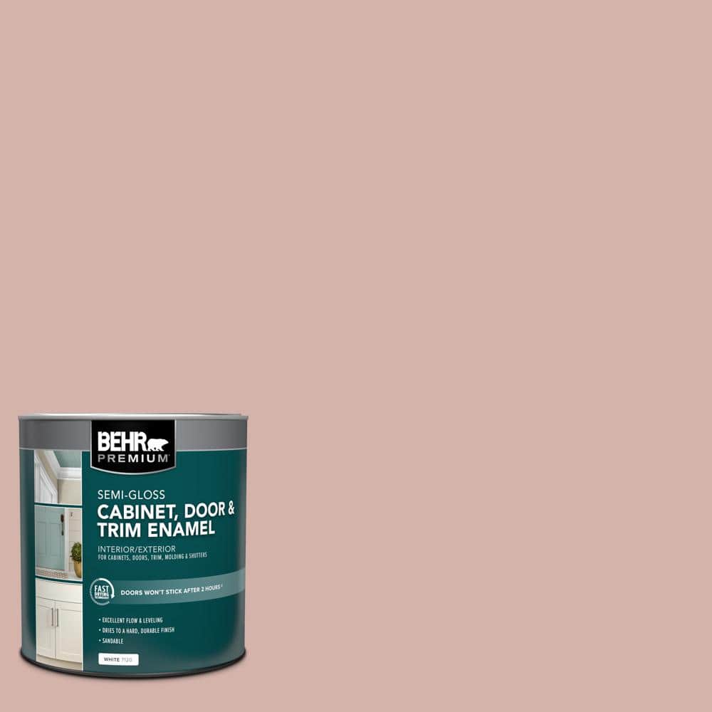 BEHR PREMIUM 1 qt. #S170-3 Castilian Pink Semi-Gloss Enamel Interior ...