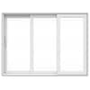 JELD-WEN V4500 Multi-Slide 105 in. x 80 in. Left-Hand Low-E White Vinyl 3-Panel Prehung Patio ...