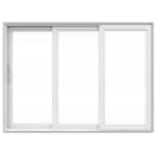 JELD-WEN V4500 Multi-Slide 105 in. x 80 in. Left-Hand Low-E White Vinyl 3-Panel Prehung Patio ...