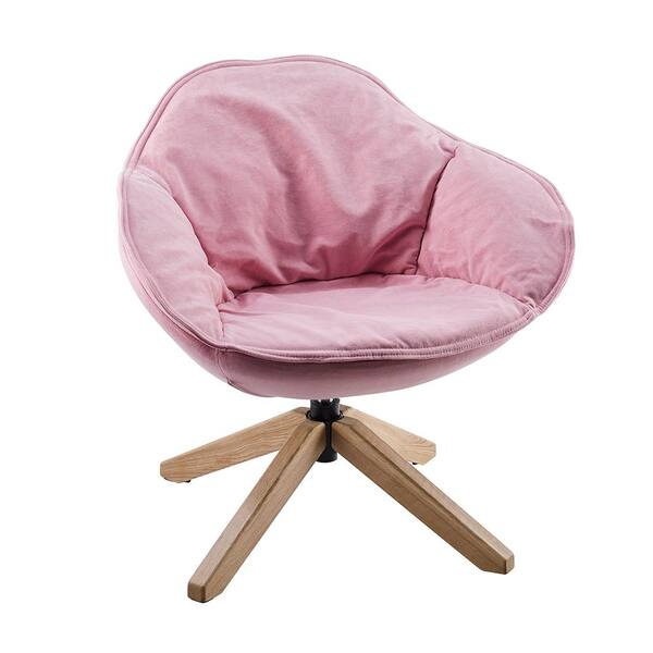 Art Leon APPOLO Modern Cute Pink Fabric Swivel Accent Side Chair with ...