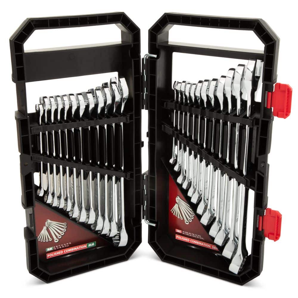 Husky SAE/MM Combination Wrench Set (24-Piece) HCW24PCFOLD - The Home Depot