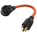 AC WORKS AC Connectors 1.5 ft. L6-30P 30 Amp 250-Volt Locking Plug to 6-50 Welder Connector ...