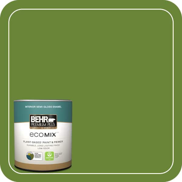 BEHR PREMIUM PLUS 1 qt. #P370-7 Sun Valley Semi-Gloss Enamel EcoMix ...